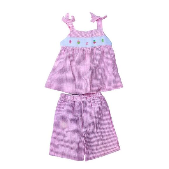 Rare Editions | Matching Sets | Popsicle Themed Smocked Twopiece Pink ...